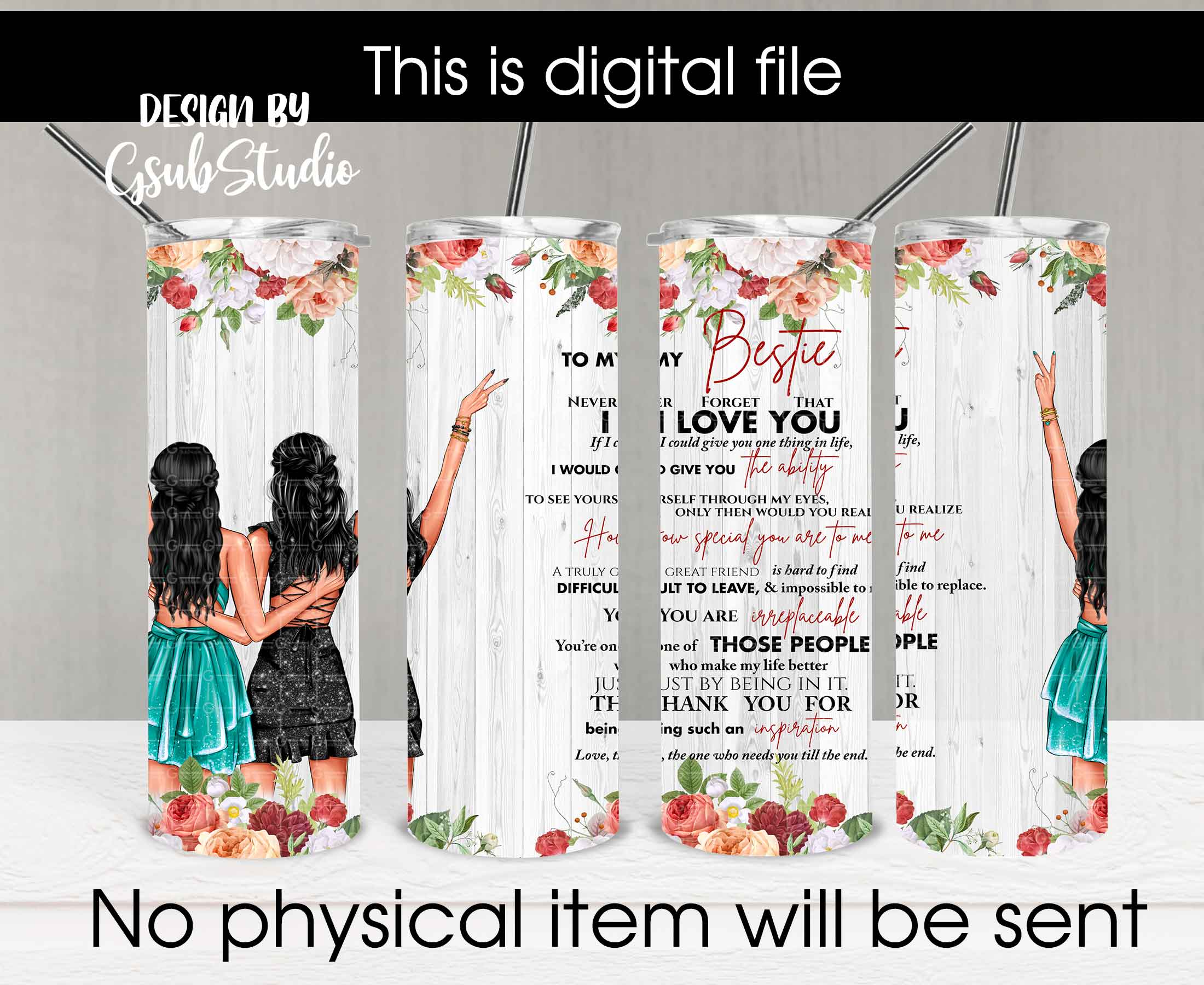 To my bestie You Are My Person 20oz Tumbler wrap black hair