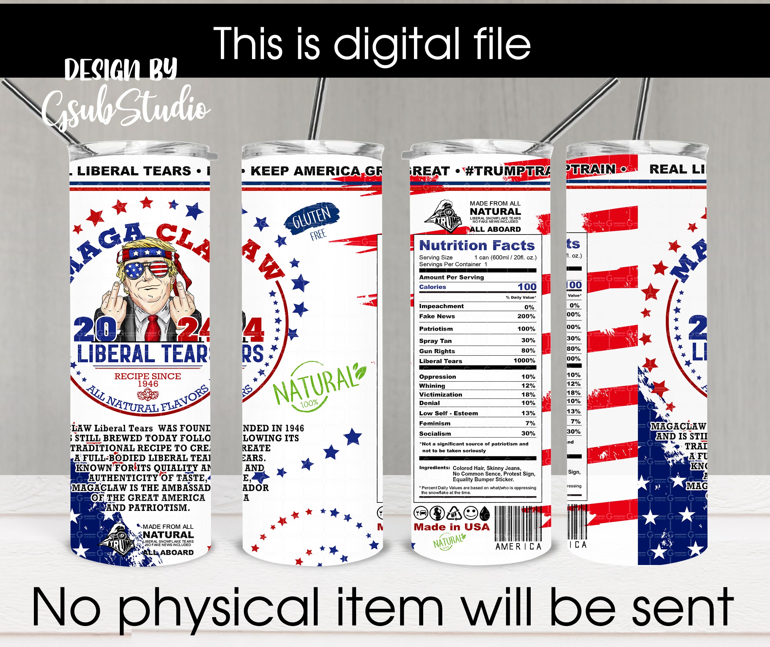 RepubliClaw Republican Red Trump 2024 20oz Tumbler