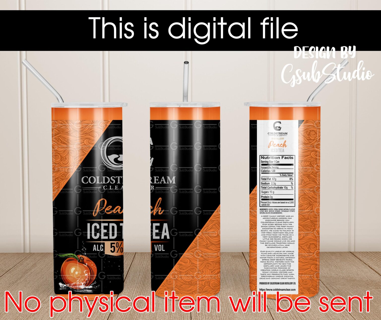 Coldstream Peach Tumbler Wrap Coldstream 20oz Skinny