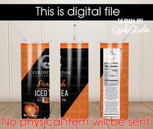 Coldstream Peach Tumbler Wrap Coldstream 20oz Skinny