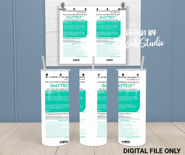 Golytely Tumbler Wrap 20oz Skinny Tumbler