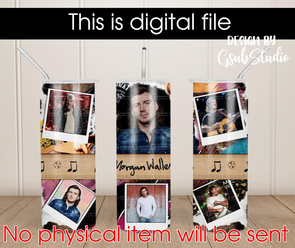 Morgan Wallen tumbler wrap 20oz 2023 Morgan Wallen Design