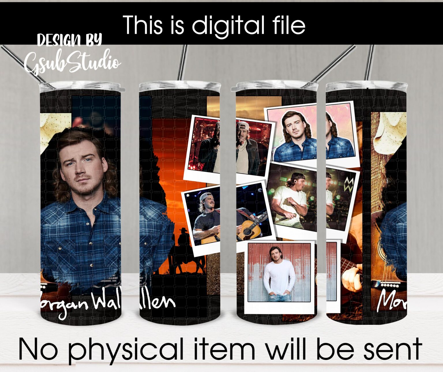 Morgan Wallen 20oz tumbler wrap, 2023 Morgan Wallen Design