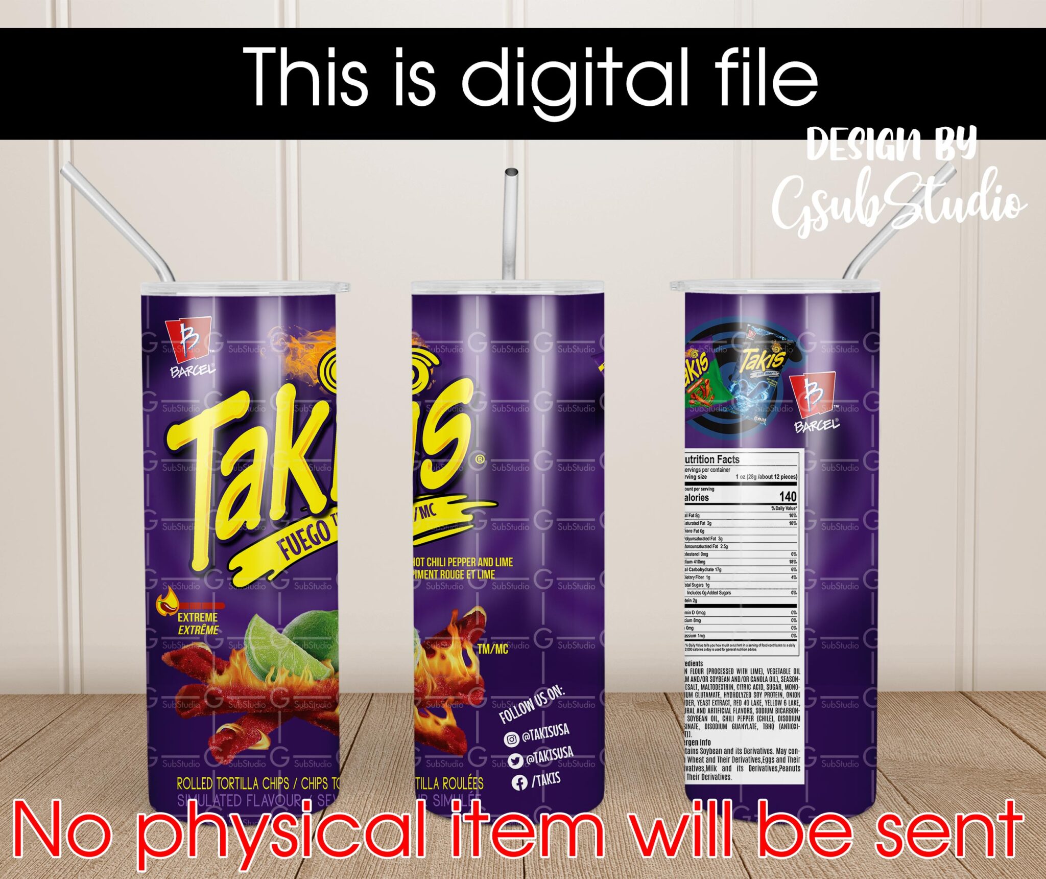 Takis Fuego Tumbler Wrap Takis Fuego 20oz Skinny Tumbler PNG