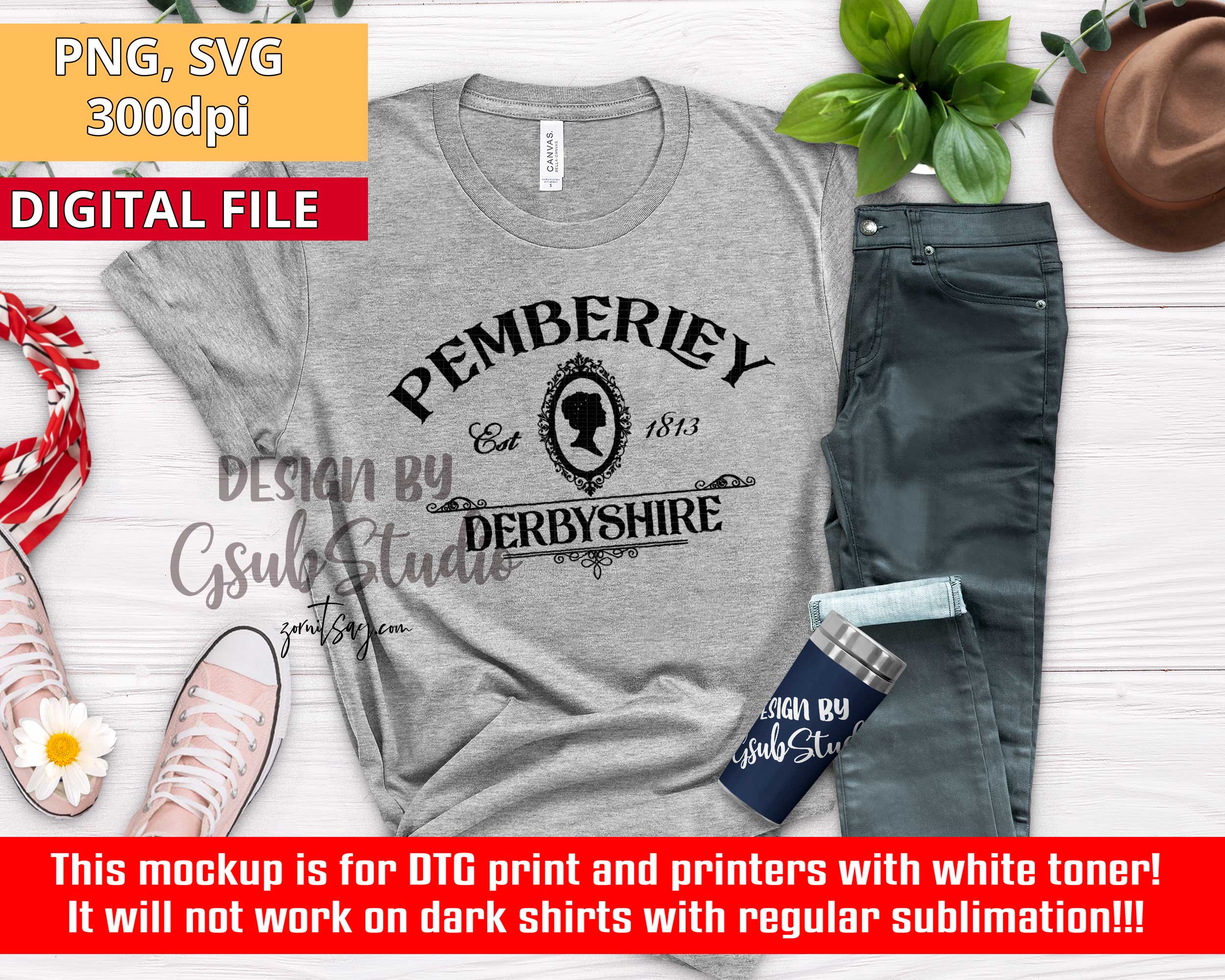 Pride and Prejudice Svg Pemberley Derbyshire EST 1813 Svg