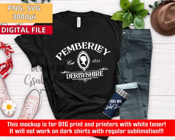 Pride and Prejudice Svg Pemberley Derbyshire EST 1813 Svg